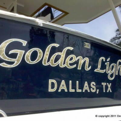 Gold Leaf Boat Lettering - Vicki Lee - Designs & Signs