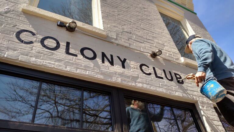 Hand Painted Lettering - Colony Club - Designs & Signs