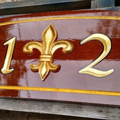 Hand Carved Mahogany Sign - Courtney - Designs & Signs