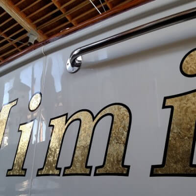 Gold Leaf Boat Names - Knot Wuerk - Designs & Signs