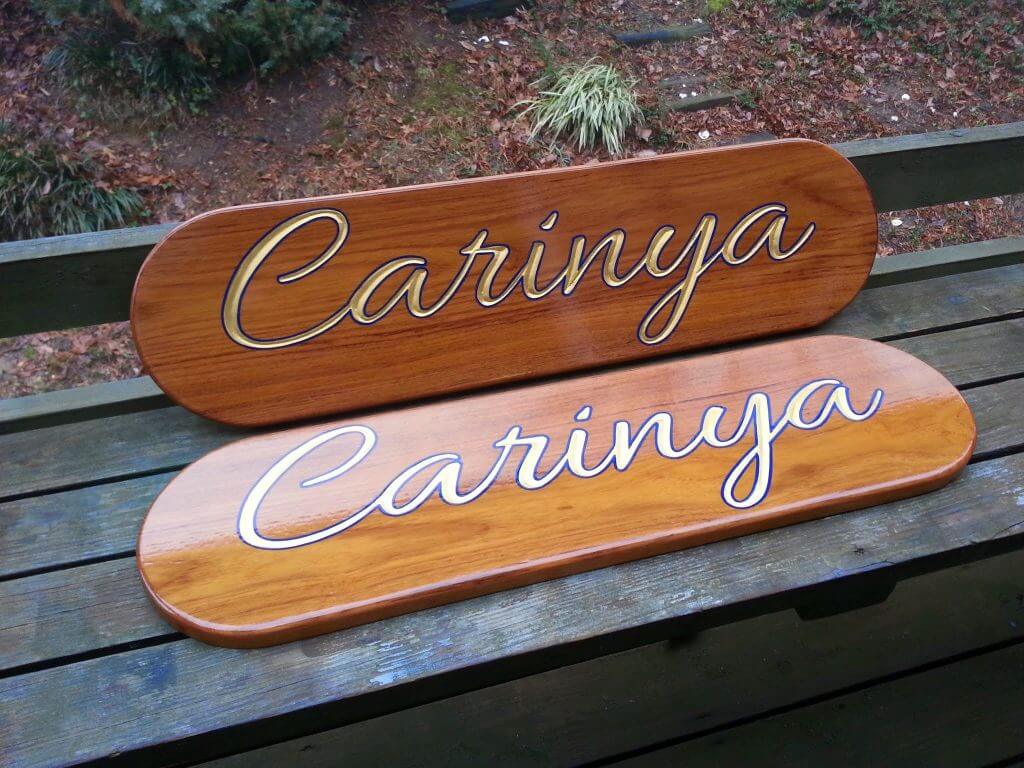 Carved Quarterboards / Custom Quarterboard Signs by Designs & Signs