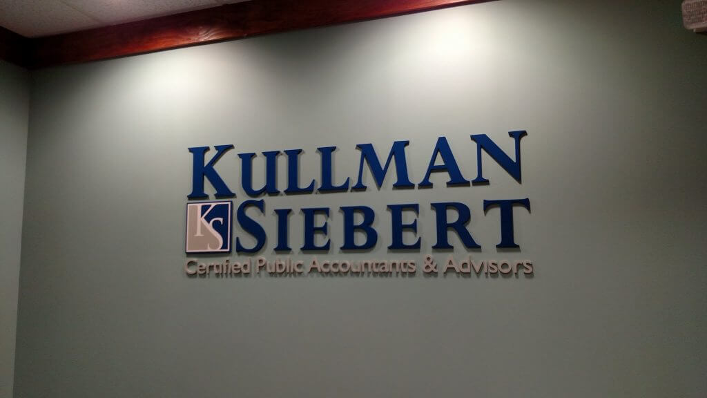 Company Name / Office Wall Signs - Created by Designs and Signs