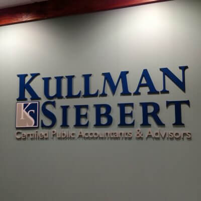 Company Name Wall Signs made by Designs & Signs