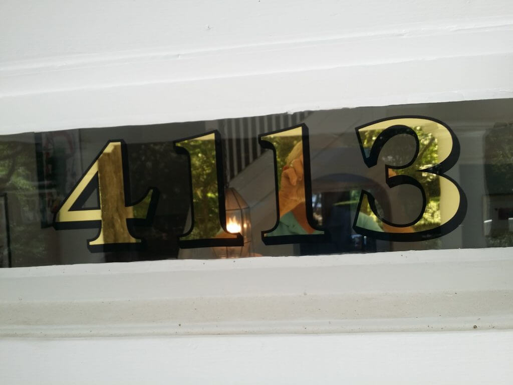 Gold Leaf Numbers Washington DC - 4113 - Designs & Signs