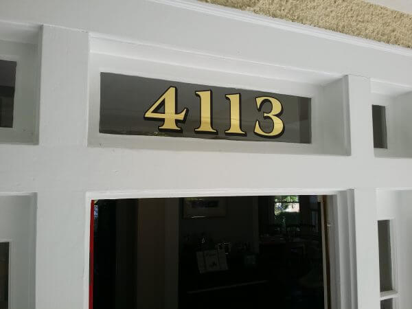Gold Leaf Numbers Washington DC - 4113 - Designs & Signs