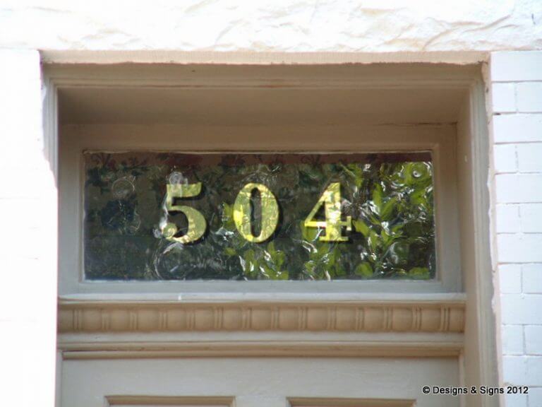Transom Window House Numbers by Designs & Signs