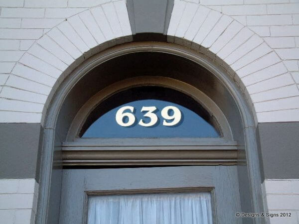 Transom Window House Numbers by Designs & Signs