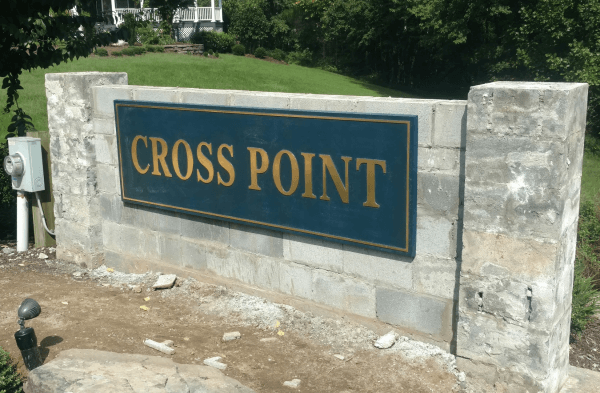 Neighborhood Plaque Signs; Making The New Cross Point Entrance Signs.